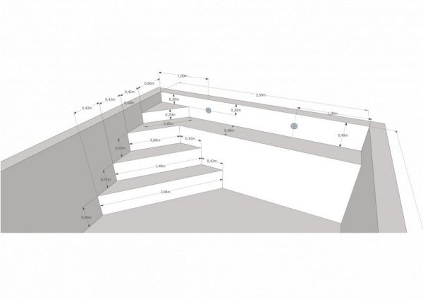 Scale e gradini per accedere comodamente in piscina - Acquapiù Piscine